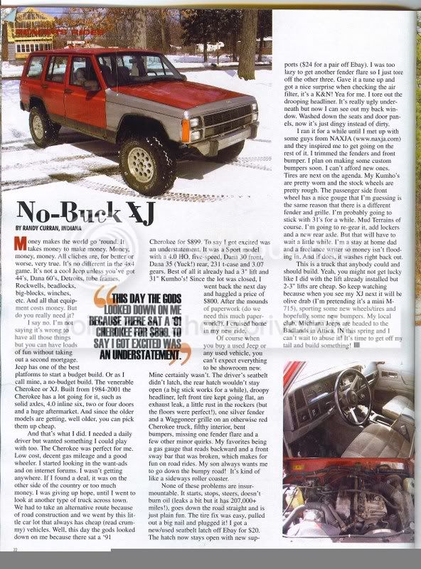My XJ is in the new Jeep Junkie Magazine | Jeep Enthusiast Forums