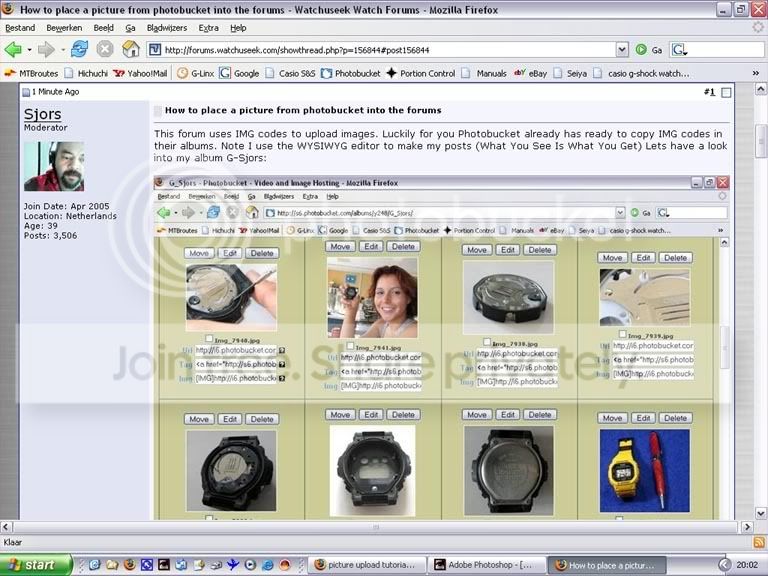 How to place a picture from photobucket into the forums | WatchUSeek ...