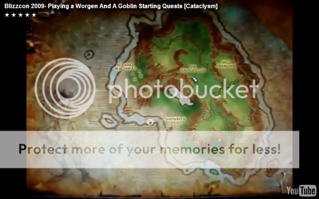 Shot of the In-Game Map of Worgen and Goblin Starting Area - Page 2